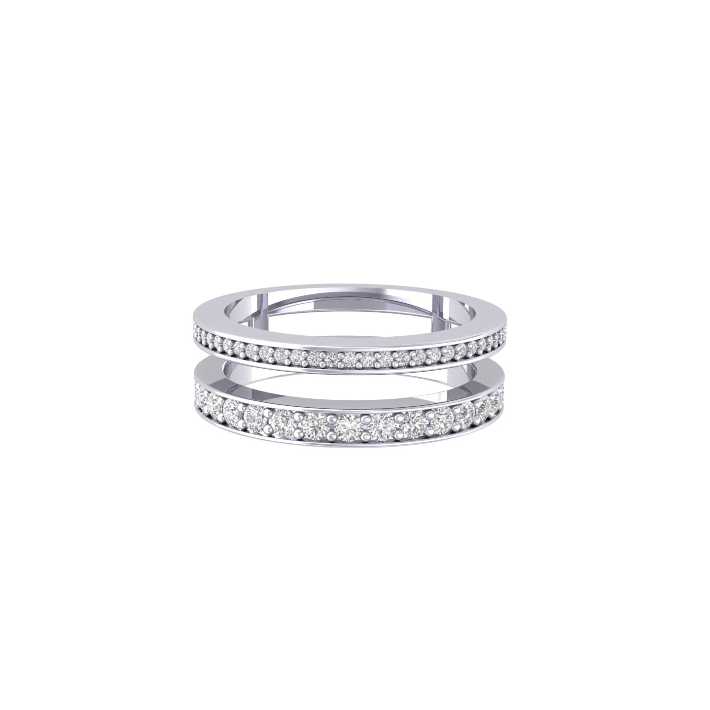 Moissanite and Gold Eternity Dual Ring – Meorii