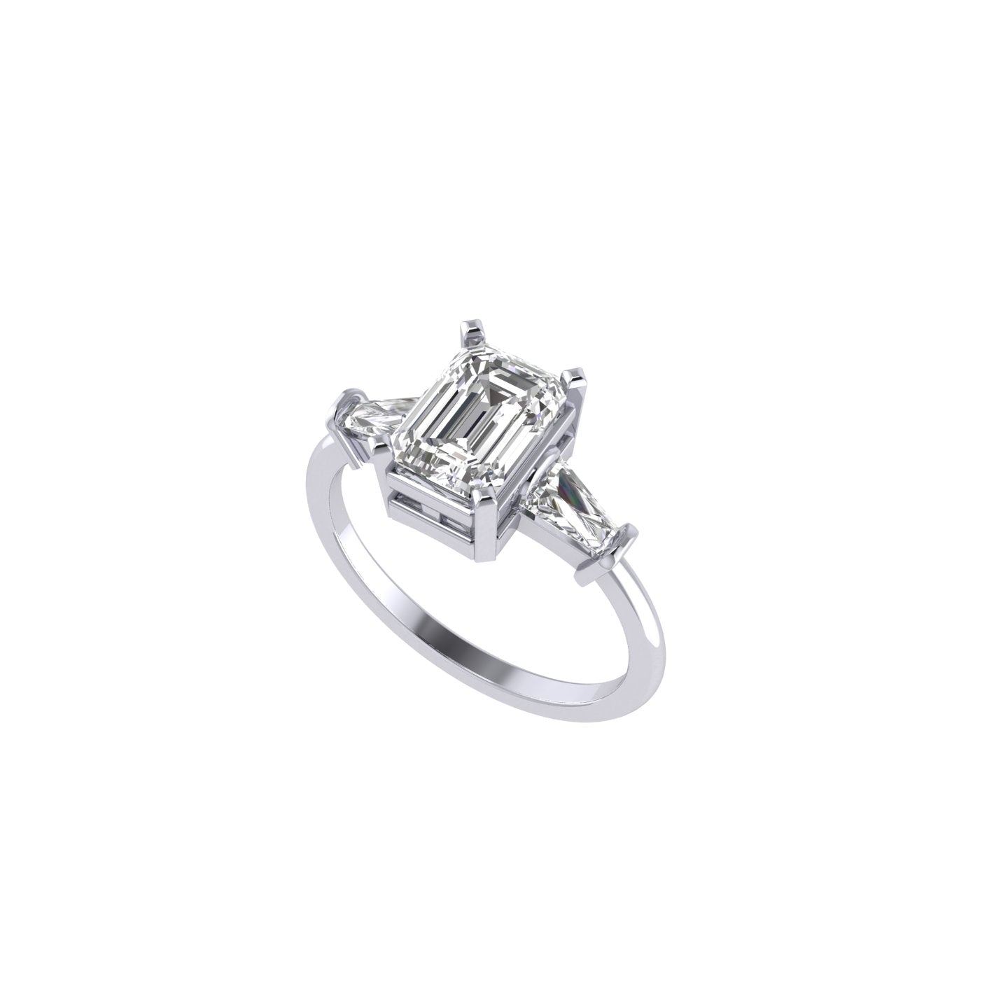 Evelyn Three Stone Moissanite Ring – Meorii