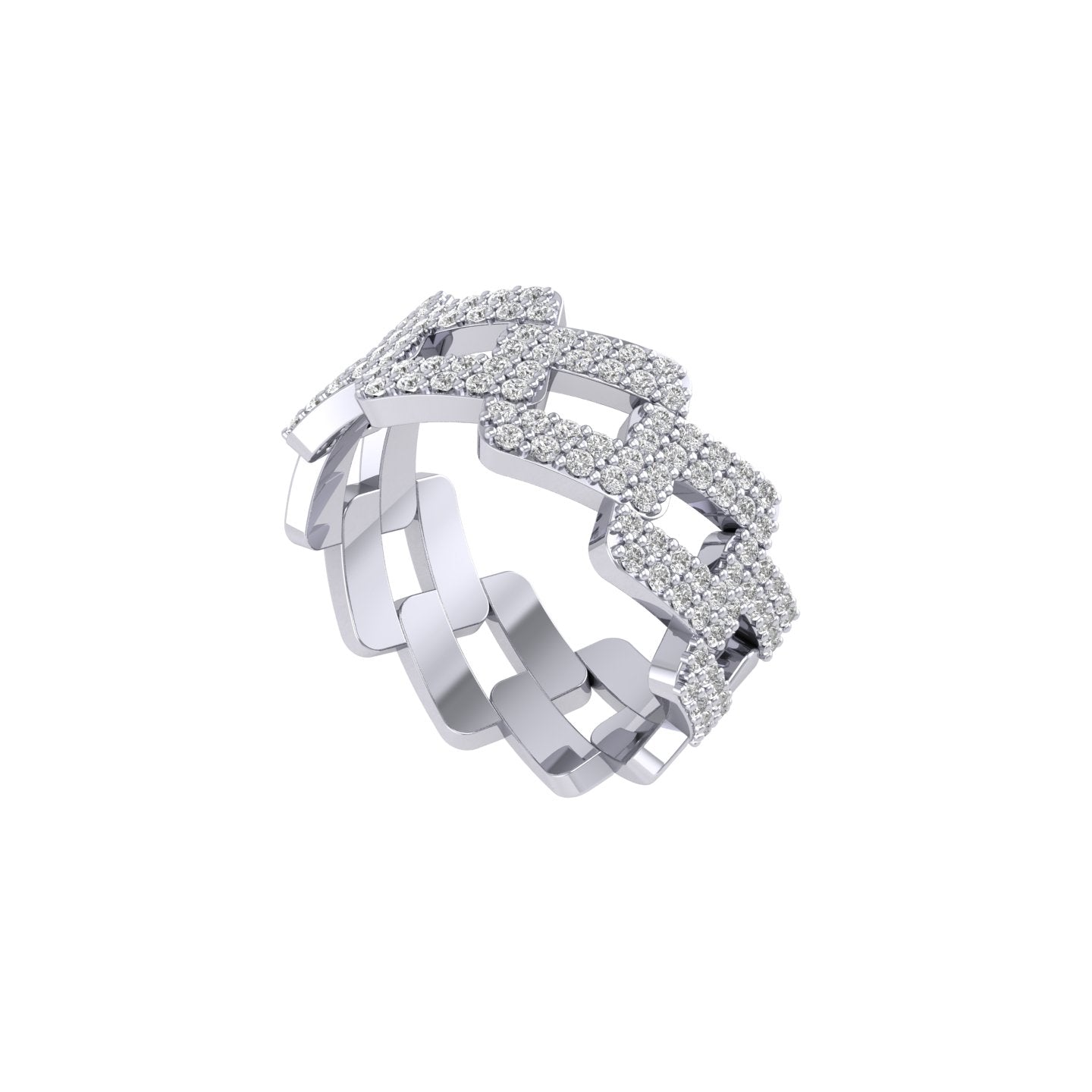 Cuban Link Moissanite Ring – Meorii