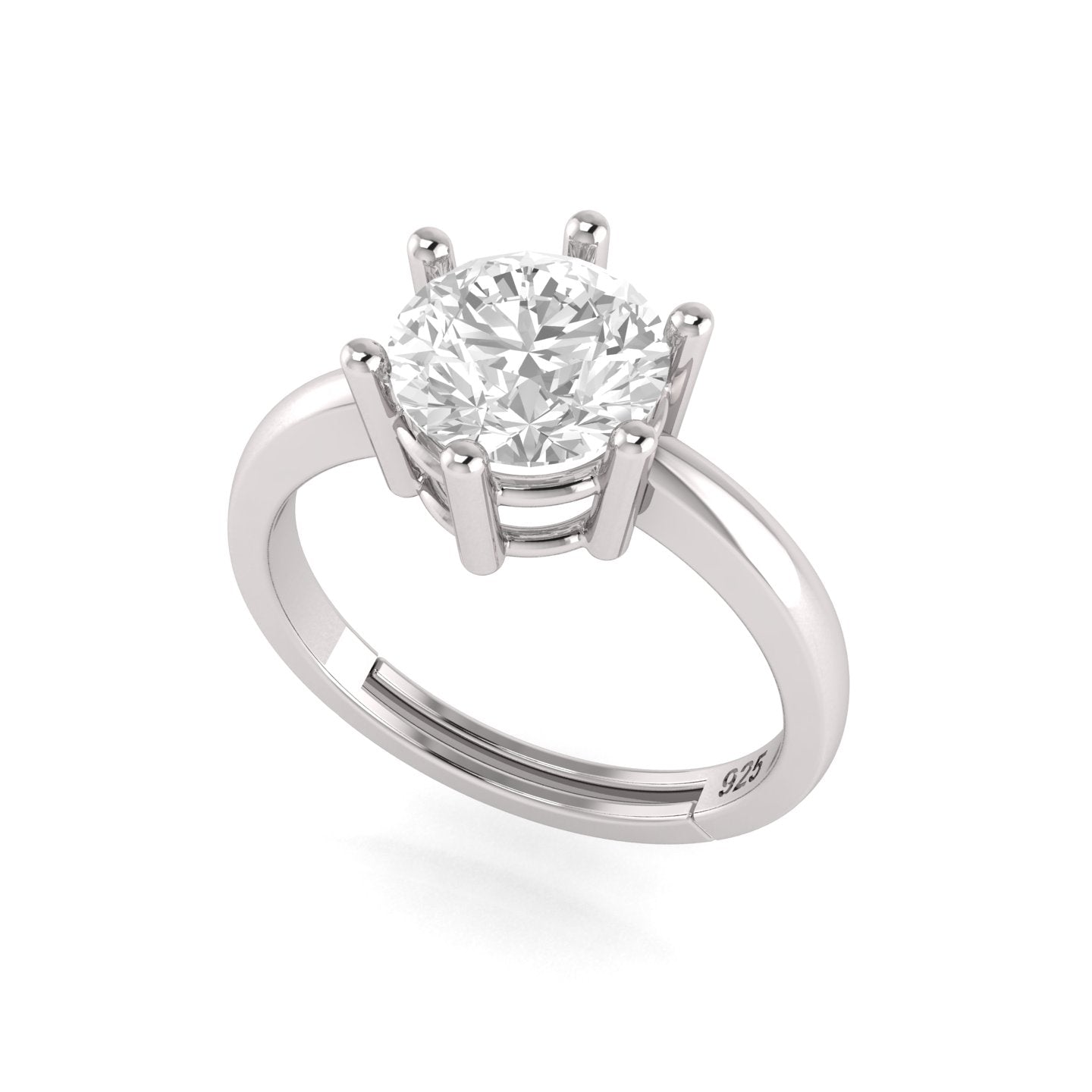 Classic Solitaire Moissanite Ring – Meorii